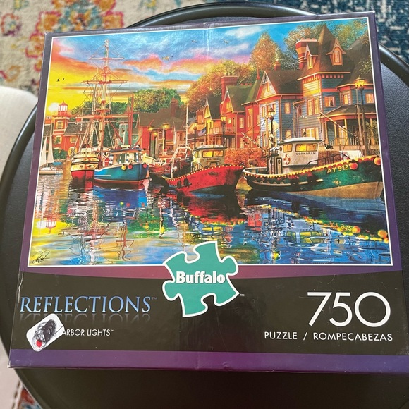 Buffalo Games | Games | 32 Buffalo Reflections Harbor Lights Puzzle 750 ...